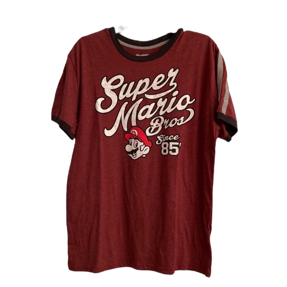 Nintendo Super Mario Retro Video Game Graphic Tee - Gem